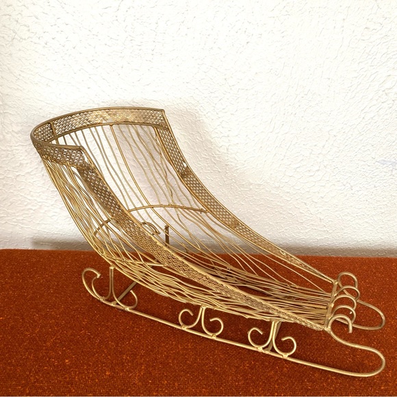 Vintage | Holiday | Vintage Large Wire Pierced Metal Gold Colored ...